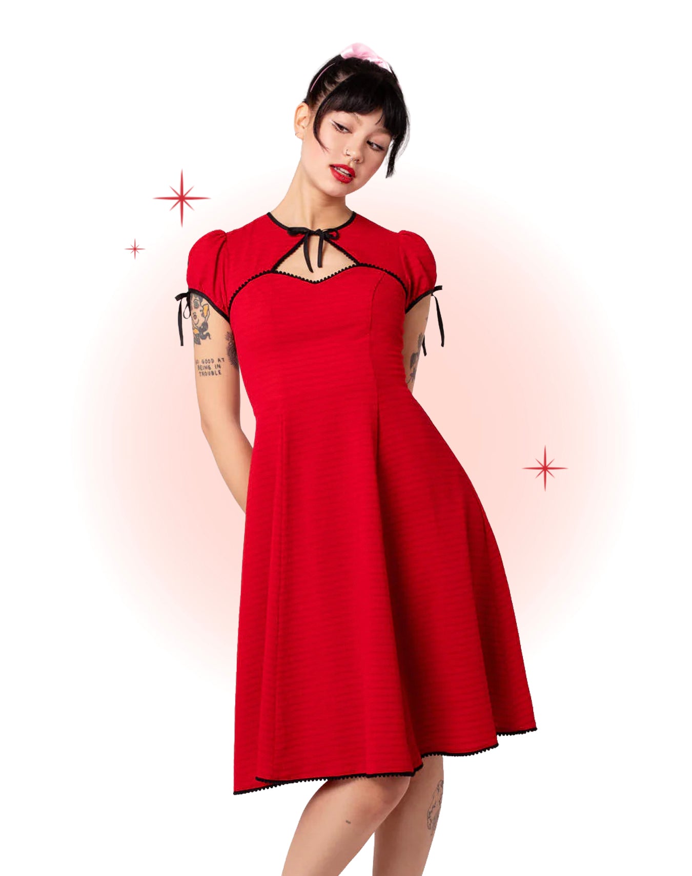 Robe Évasée Casey Rouge